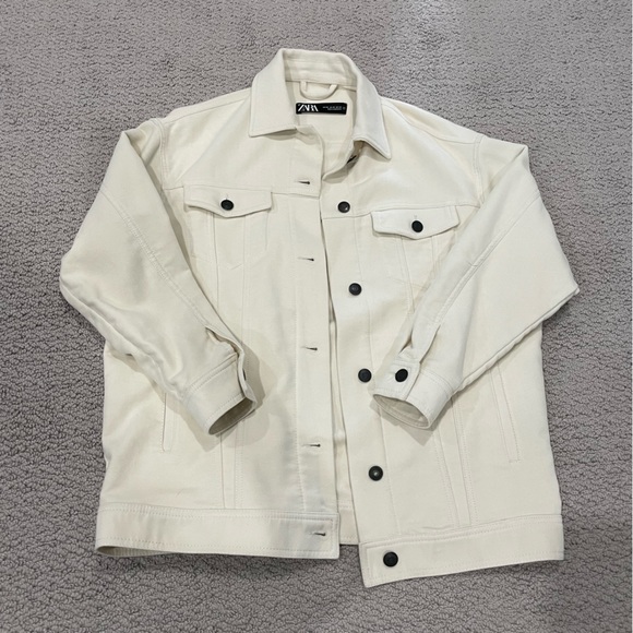 Zara | Jackets & Coats | Zara Cream Shacket Size Xs | Poshmark